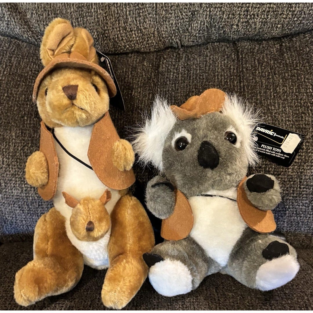 NWT Darvic Australia Kangaroo Joey & Koala Bear Plush Stuffed Animal ...