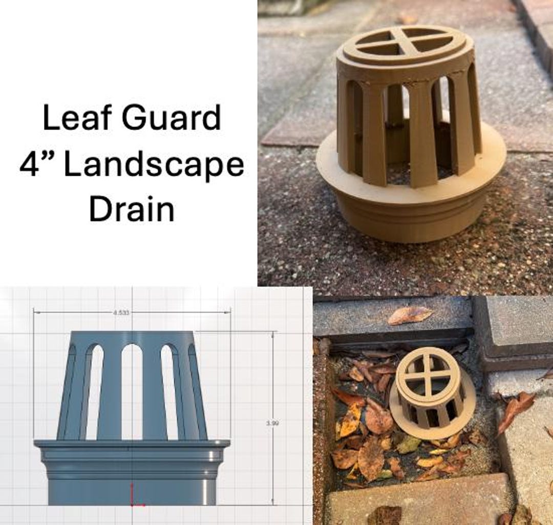 4" Leaf Guard Drain Cover | **DIGITAL FILE for 3D Printing** | Anti ...