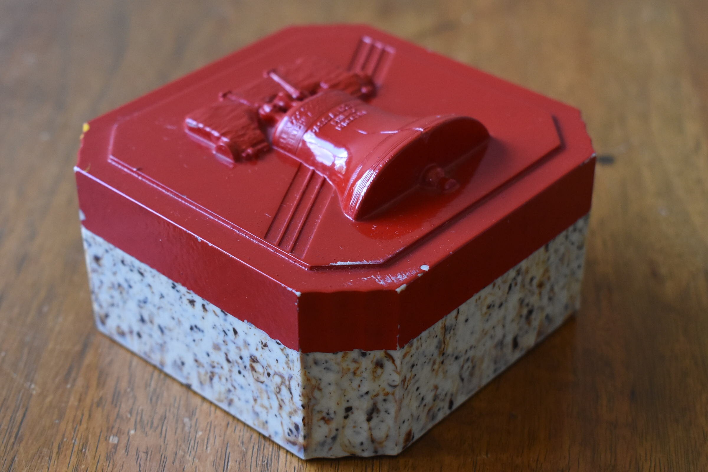 Vintage Hickok Liberty Bell Trinket Box speckled lucite | Etsy