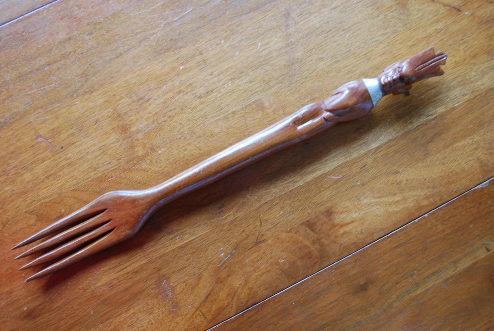 Vintage Large Hand Carved Utensil Set - Tribal Art - Boho - 1960's ...