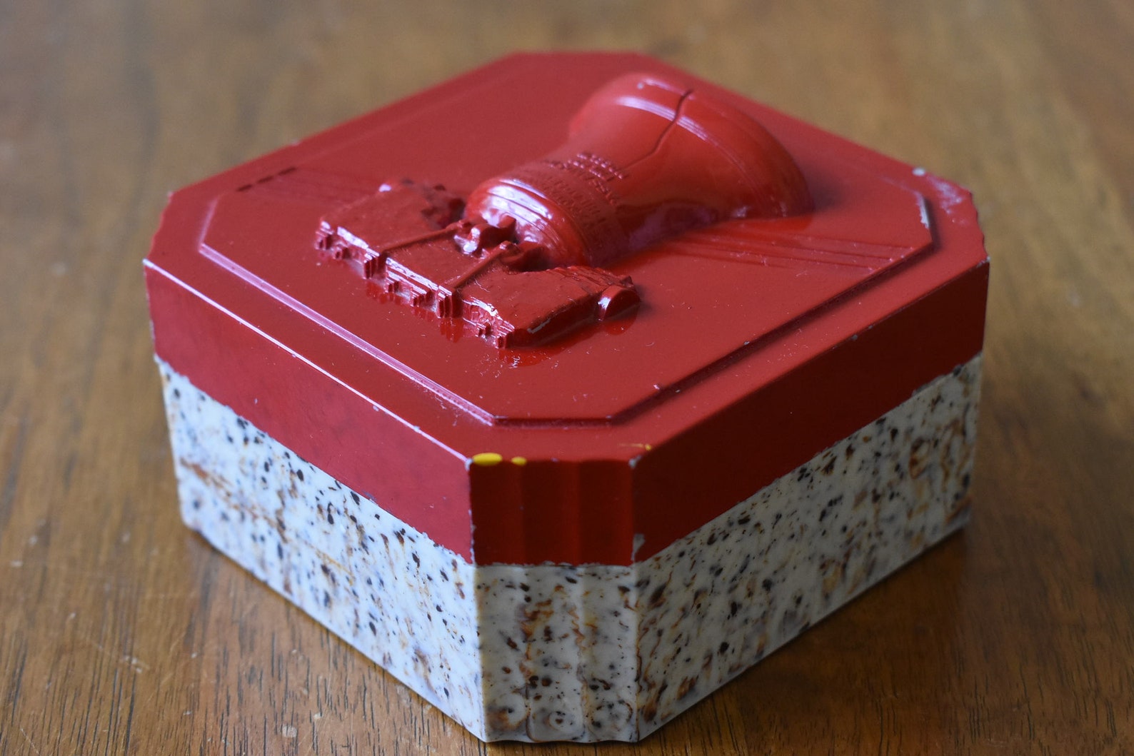 Vintage Hickok Liberty Bell Trinket Box Speckled Lucite - Etsy