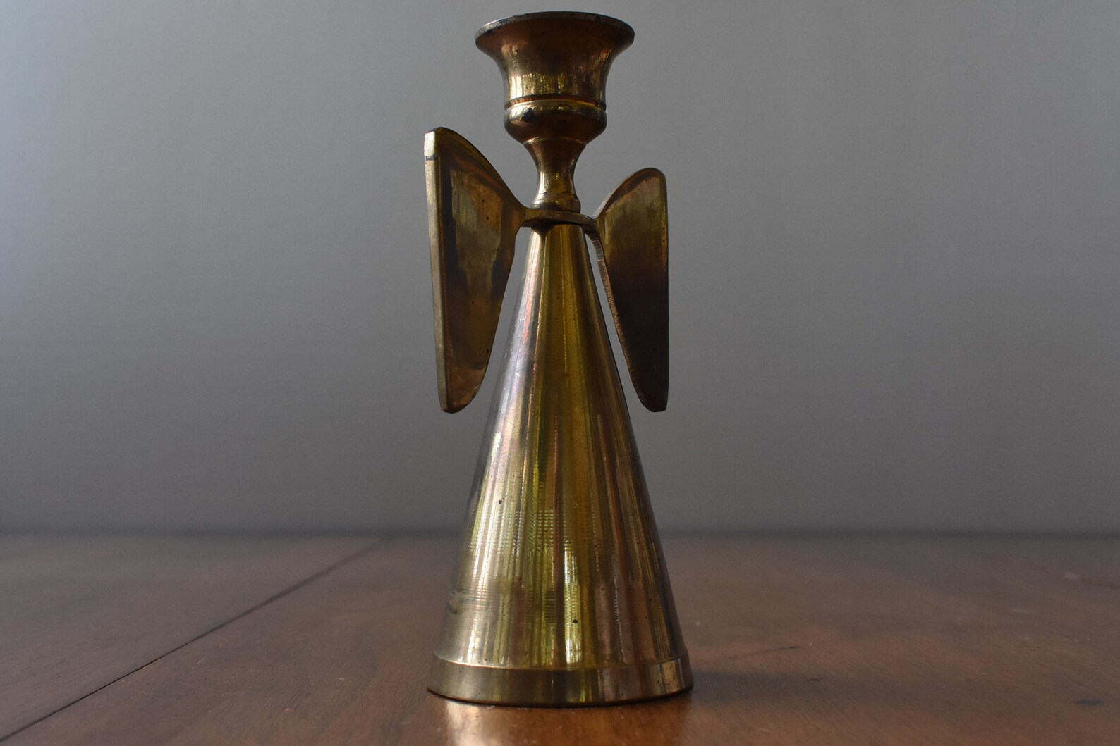Vintage solid brass angel candleholder minimalist handmade | Etsy