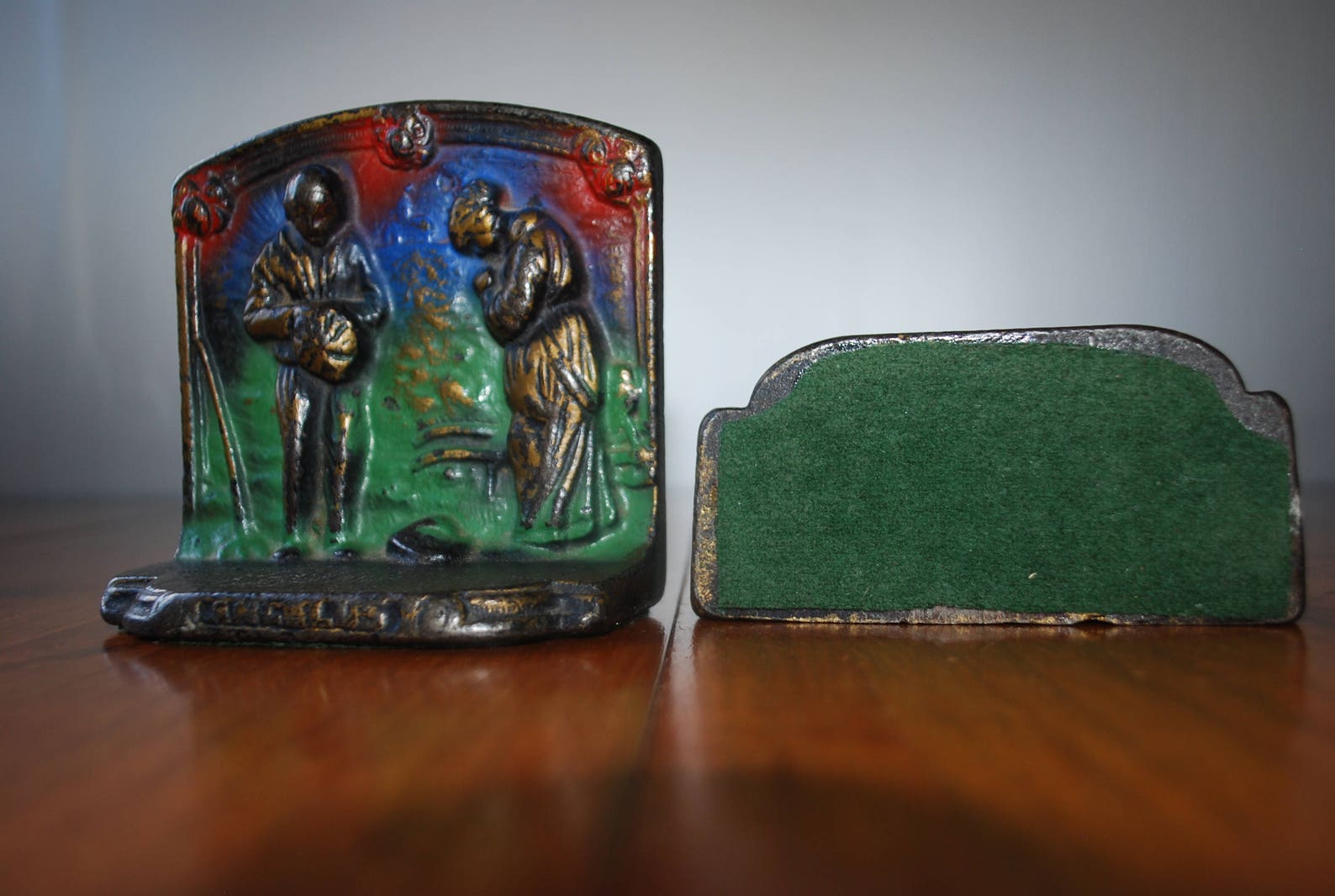 Pair of Cast Iron Bookends farmers Prayer the - Etsy