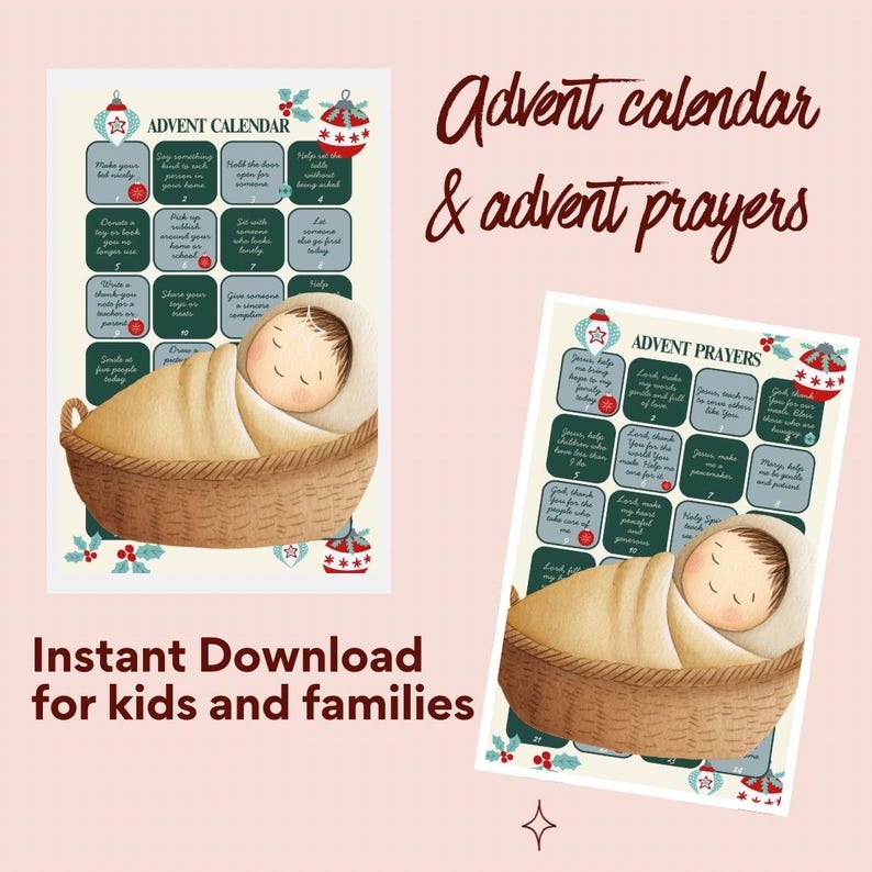 Printable Christian Advent Calendar | Daily Prayers, Family Christmas ...
