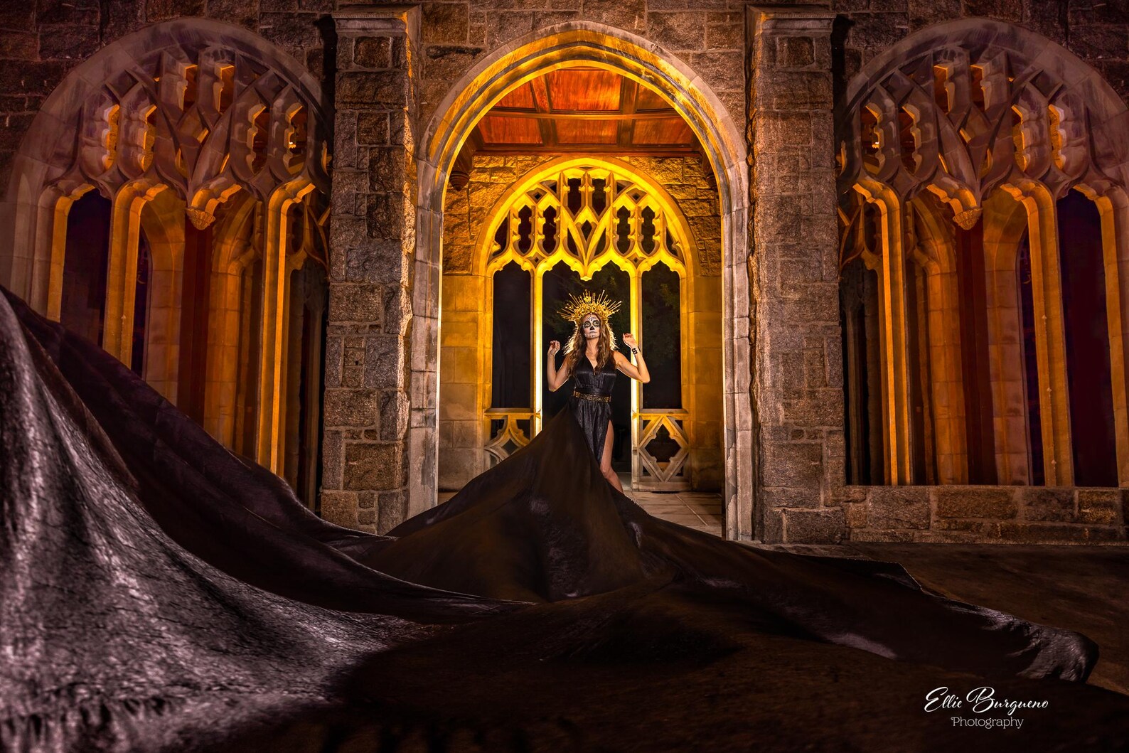 Black Flying Dress | Extra Long Train | Gown for Photoshoots ...