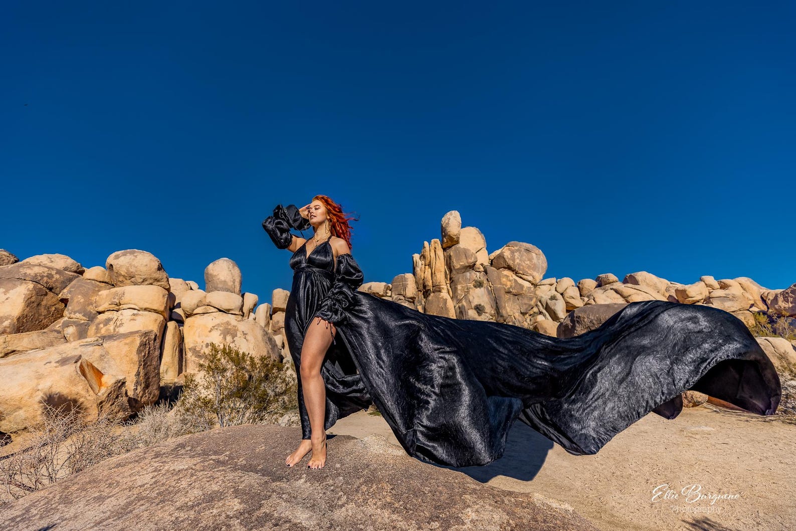 Black Flying Dress | Extra Long Train | Gown for Photoshoots ...