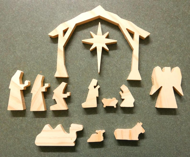 CNC Nativity Scene Template – 2 Wooden Designs (digital Download) - Etsy