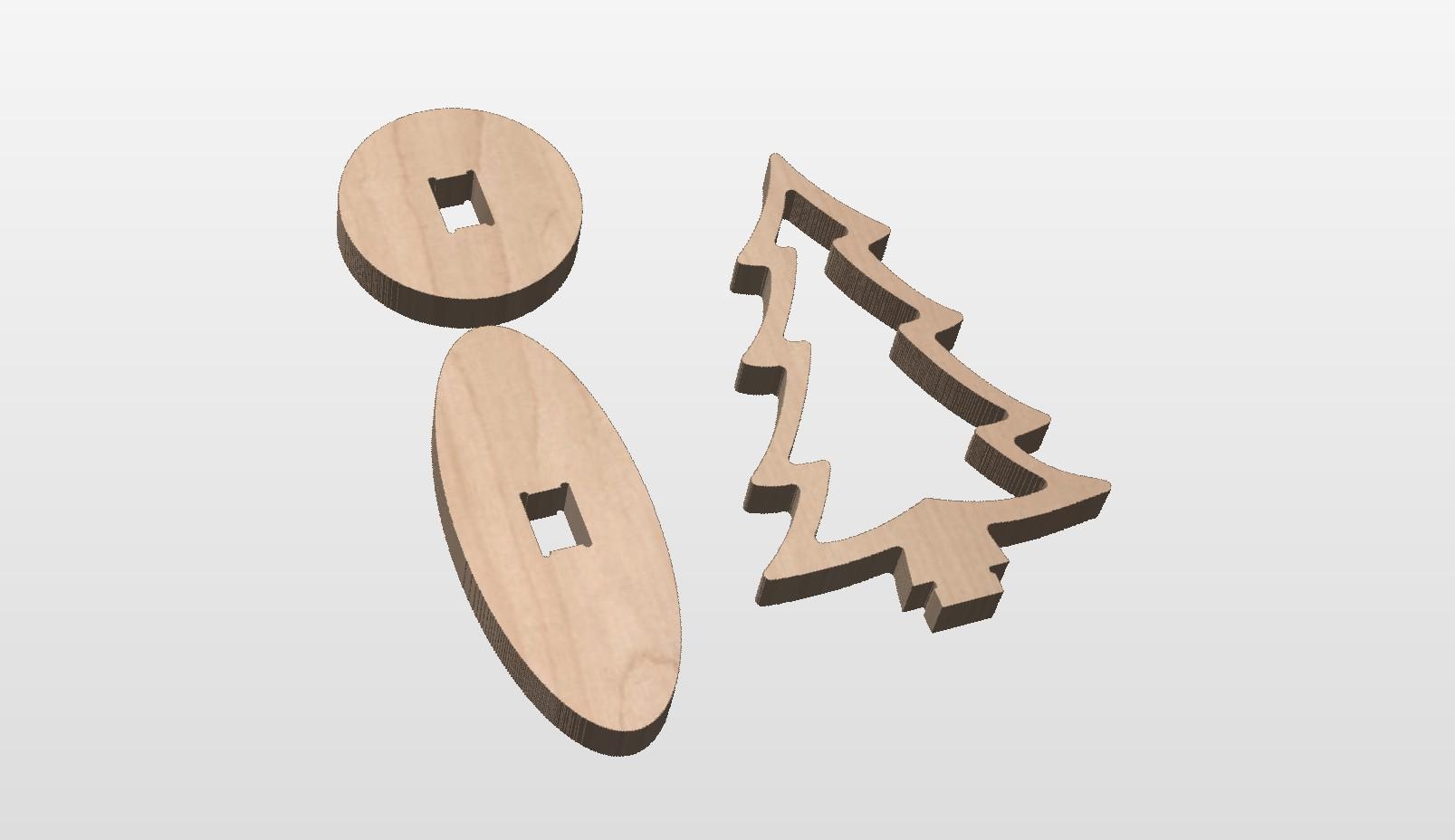 Wooden Christmas Trees Templates for CNC 4 Designs Svg Eps Ai Pdf ...