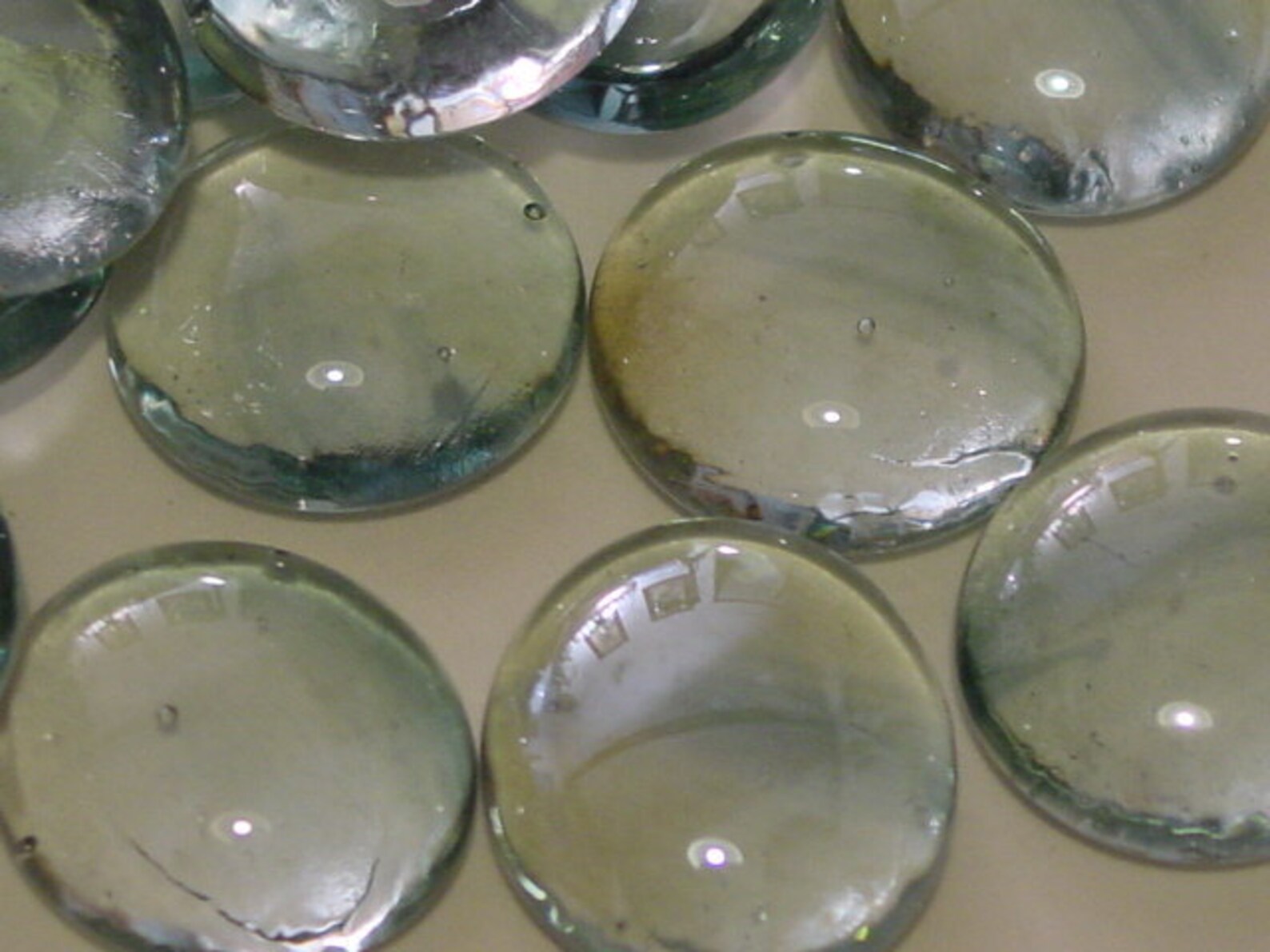 FREE SHIPPING 100 CLEAR Round Flat Accent Glass Gems Mosaic | Etsy