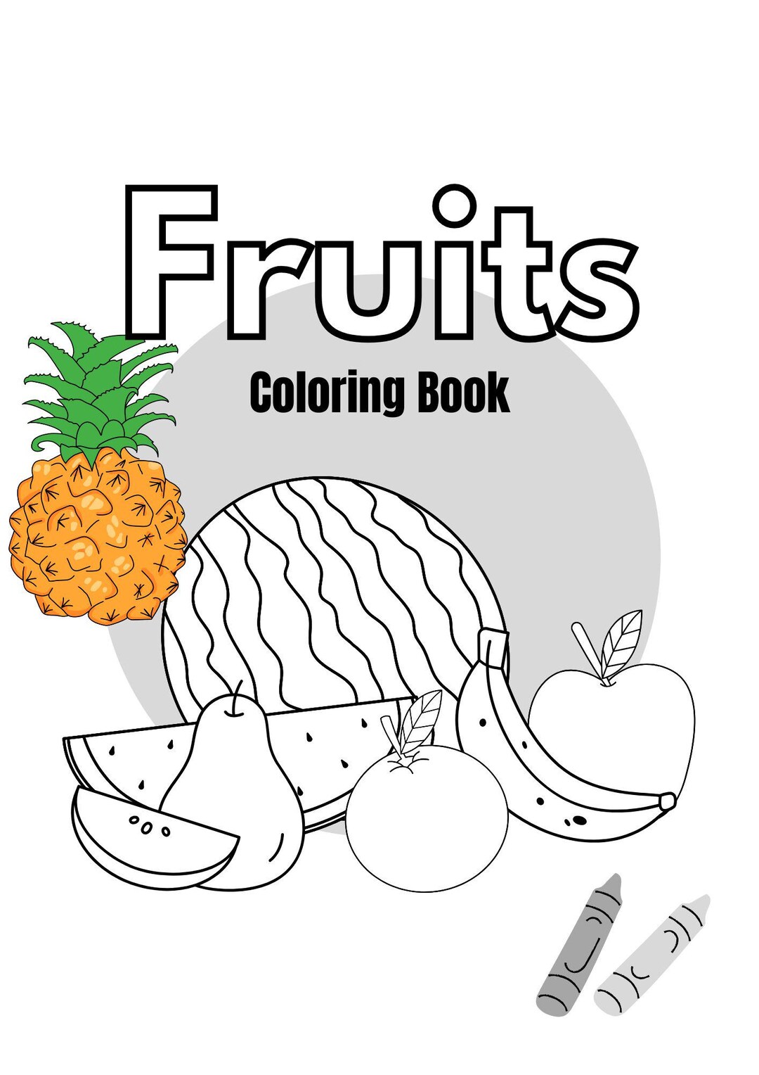 Kids Fruit Coloring Worksheet: Preschool Printable PDF - Etsy
