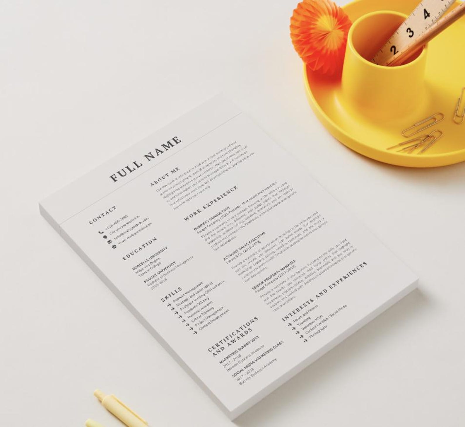 Modern Resume Template • Editable Resume • Professional CV • Instant ...