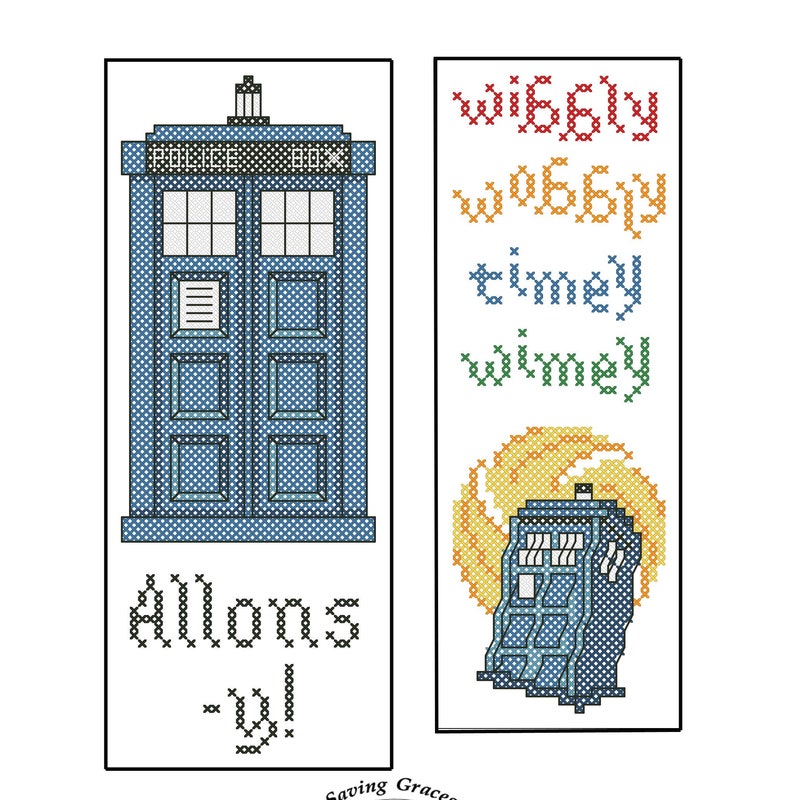 Tardis Cross Stitch - Etsy