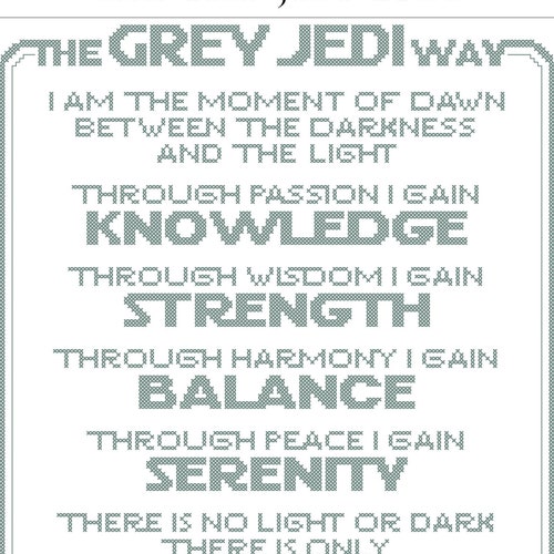 Grey Jedi Code - Etsy