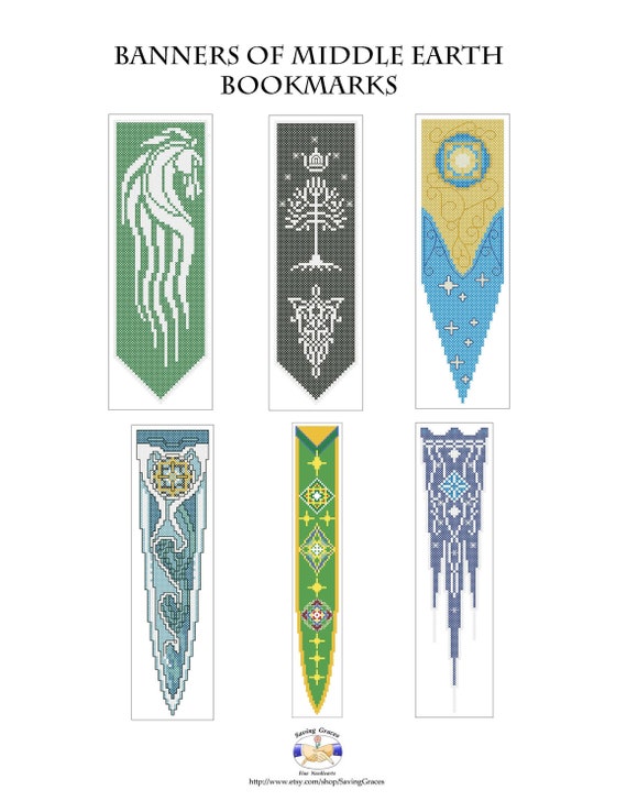Banners of Middle Earth Bookmarks | Etsy New Zealand