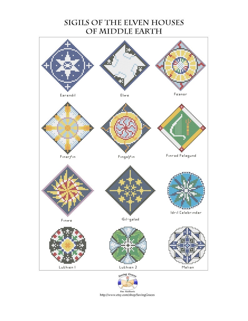 Sigils of the Elven Houses Patches - Etsy