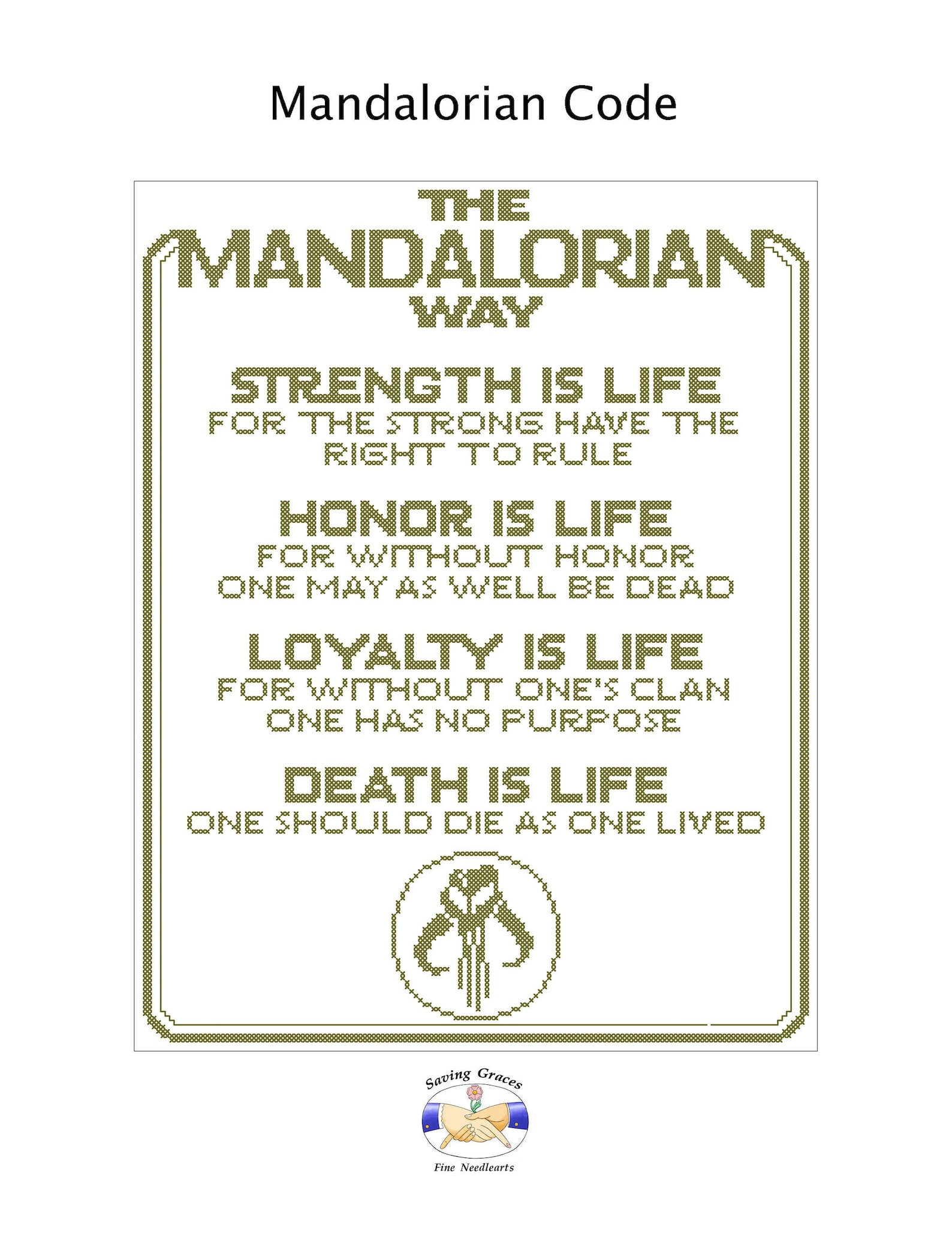 Mandalorian Code - Etsy