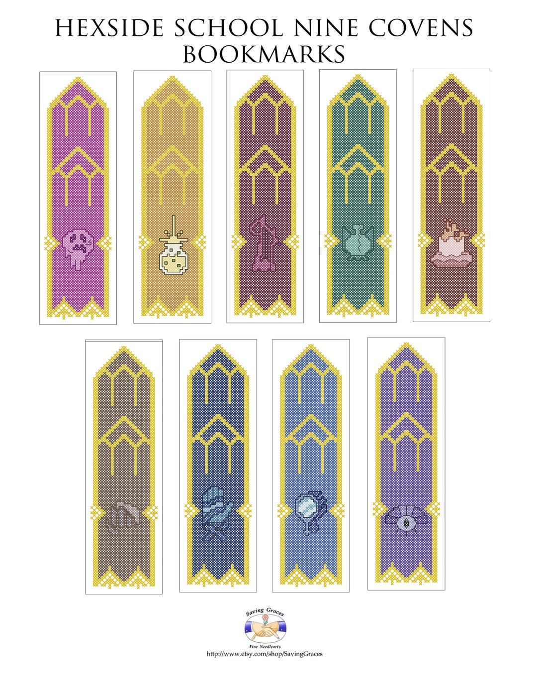 Nine Covens Bookmarks - Etsy
