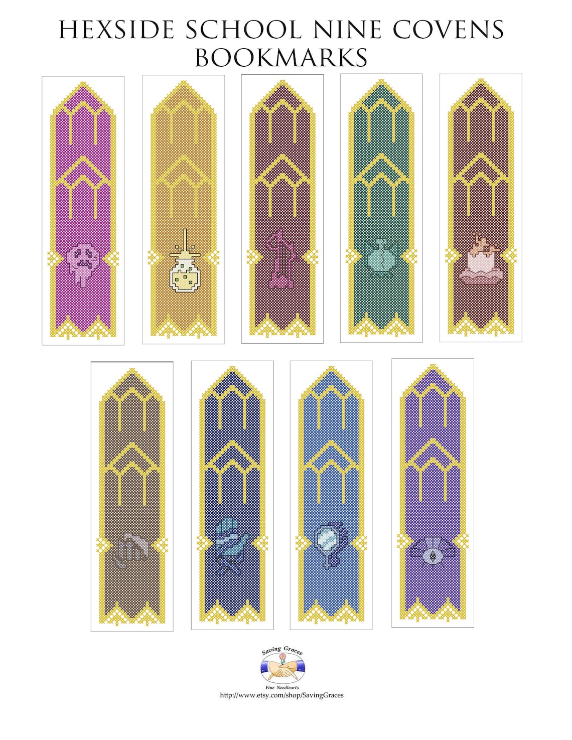 Nine Covens Bookmarks - Etsy