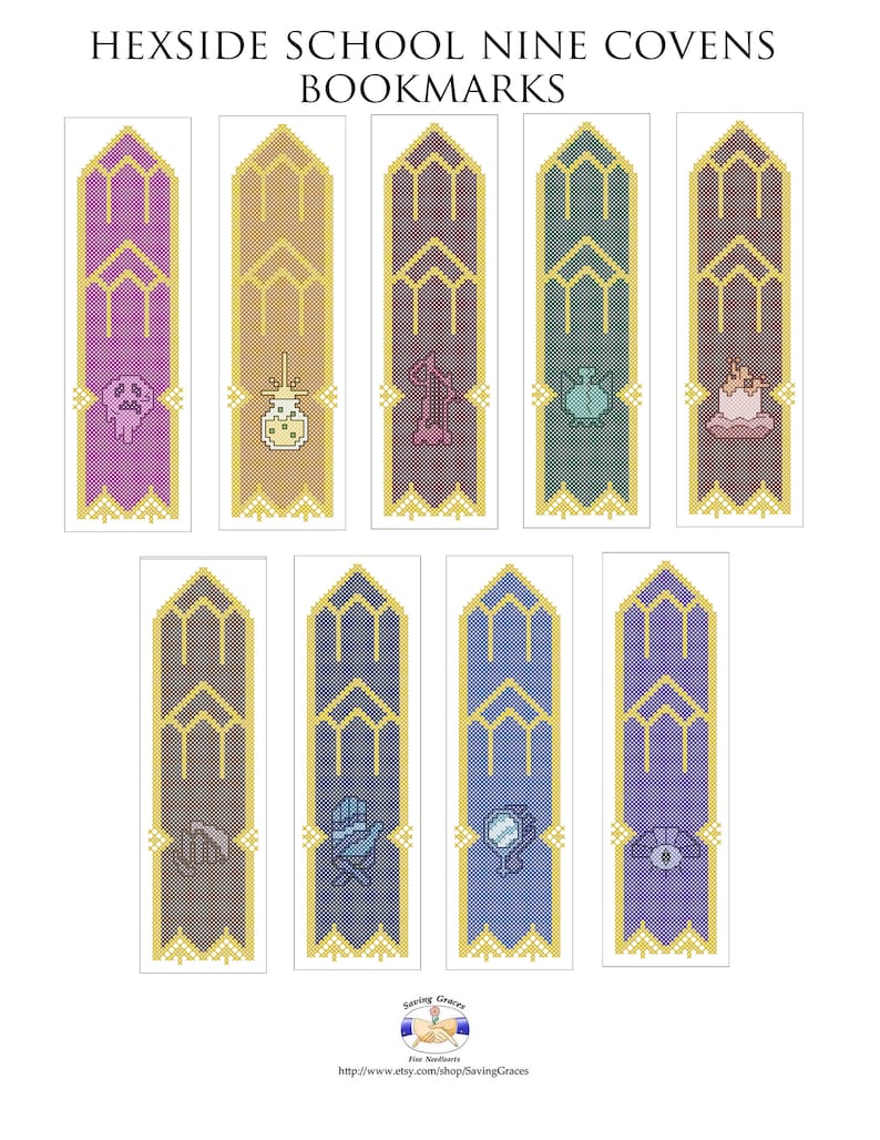 Nine Covens Bookmarks - Etsy