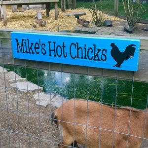 Hot Chicks Coop Sign | Custom Wording Hobby Farmer Gift - Etsy