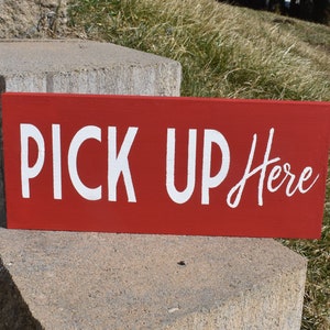 Pick up Here Sign | Double Sided Food Service Signage for Restaurant ...