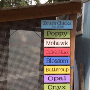 Chicken Name Signs | Custom Coop Decor | Flock or Farm Animal Name ...
