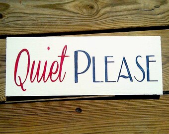 Quiet please sign | Etsy