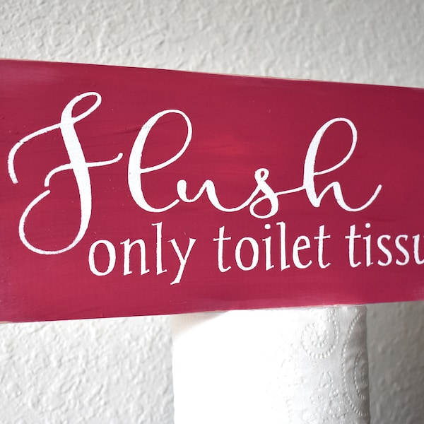 Flush Reminder Sign - Etsy Australia