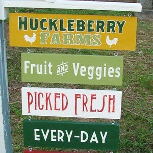 Custom Farmstand Signs | Farmers Market Signage | Menu Board | Interchangeable Double Sided ...