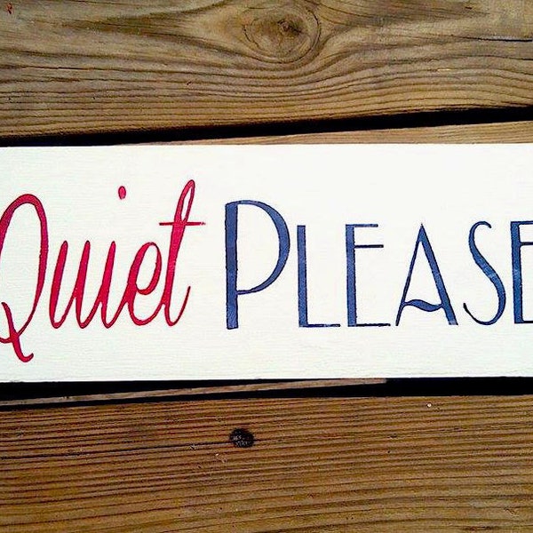Quiet Please Sign - Etsy