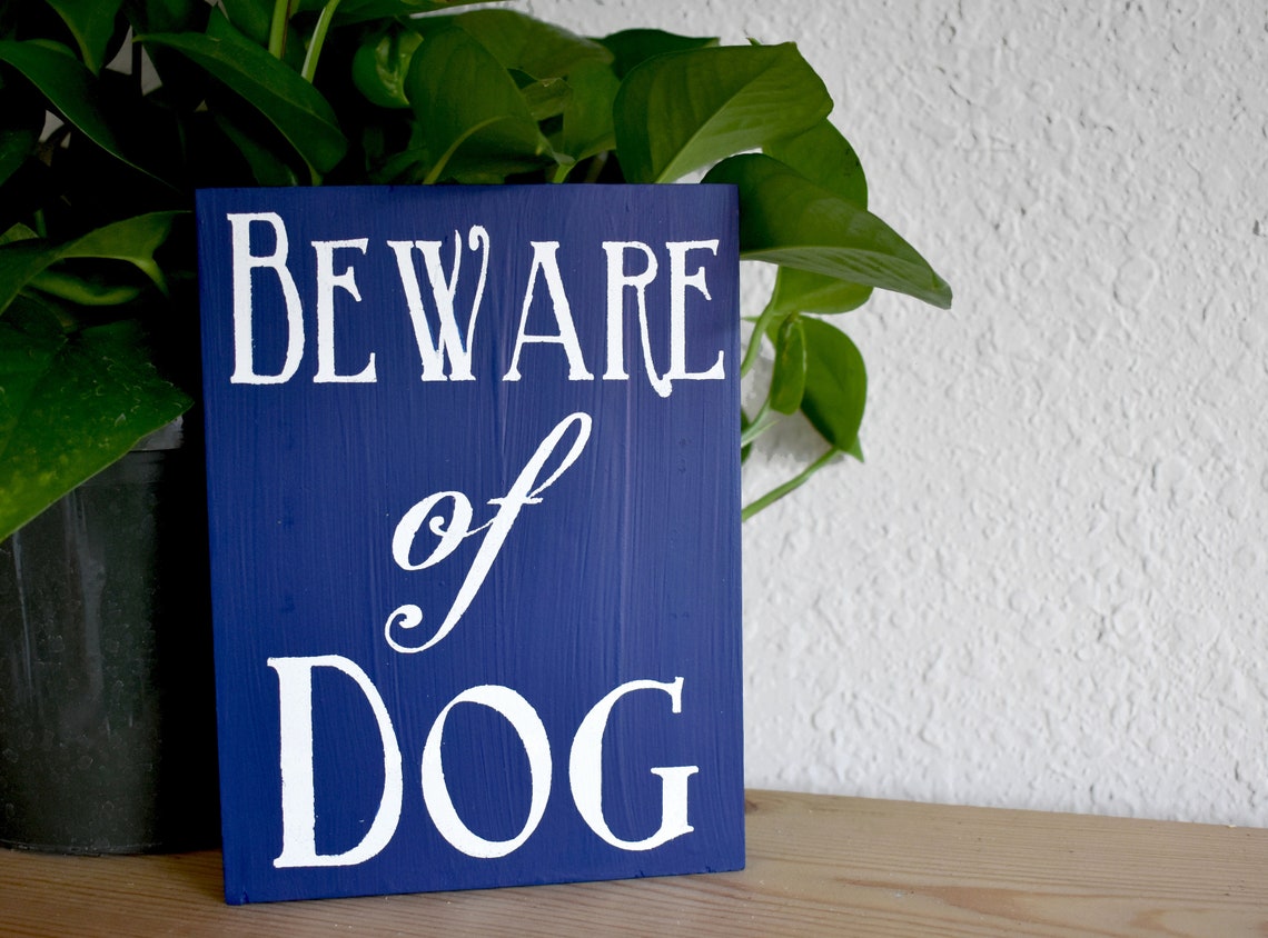 Beware of Dog Sign Outdoor Wooden Gate Warning Sign - Etsy