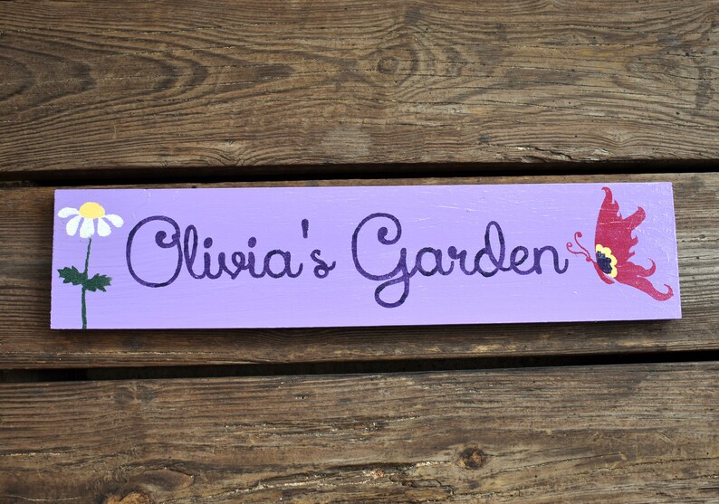 Personalize a Garden Sign for Kids Custom Colors and Design - Etsy