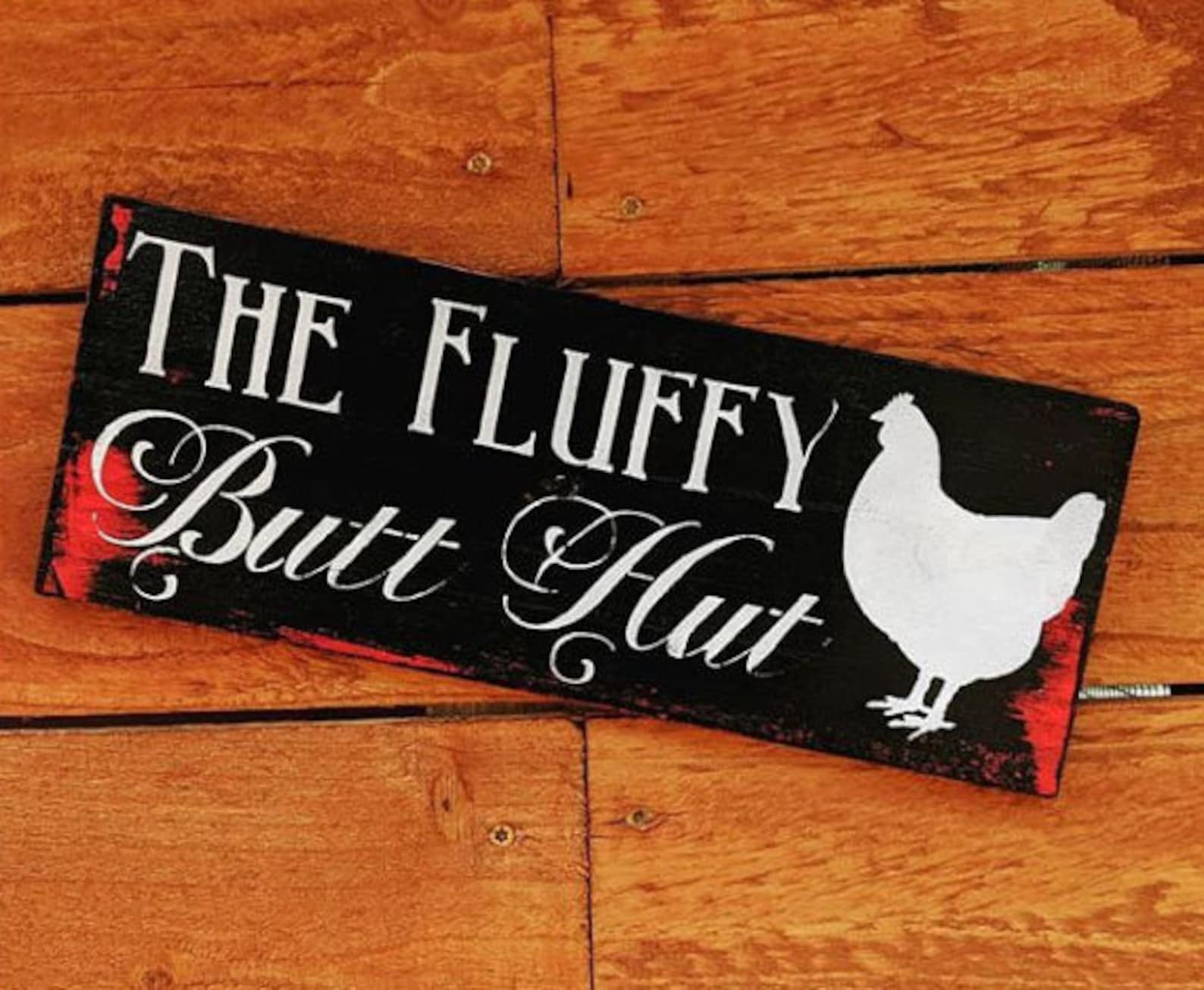 Fluffy Butt Hut Sign | Chicken Coop Decor | Gift for Hobby Farmer ...