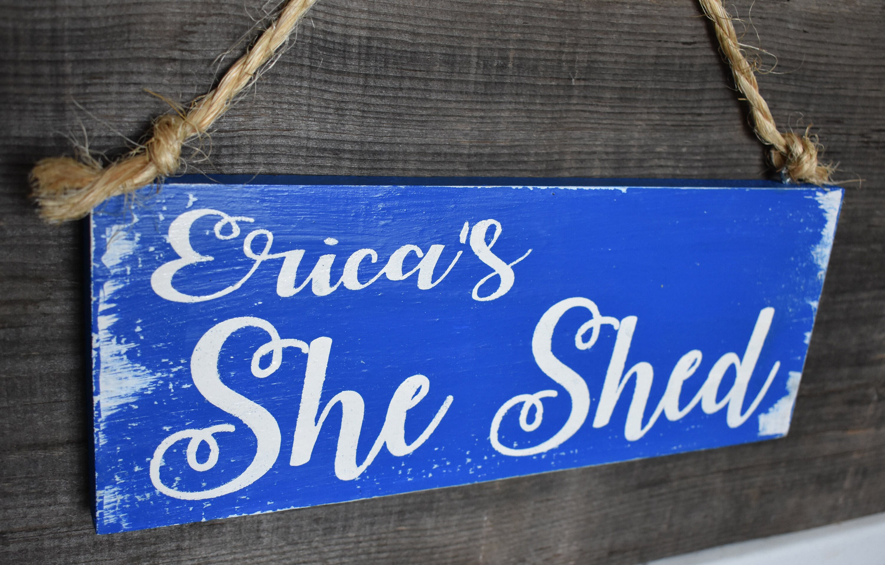 Personalized She Shed Sign | Wooden Woman Cave Signage With Reclaimed ...