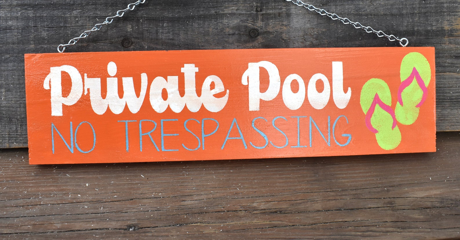 Private Pool No Trespassing Sign | Wooden Swimming Pool Fence Signage ...