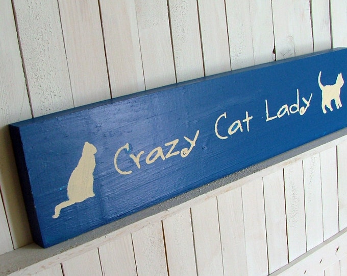 Crazy Cat Lady Sign | Wooden Cat Home Decor | Cat Lover Gift - Etsy