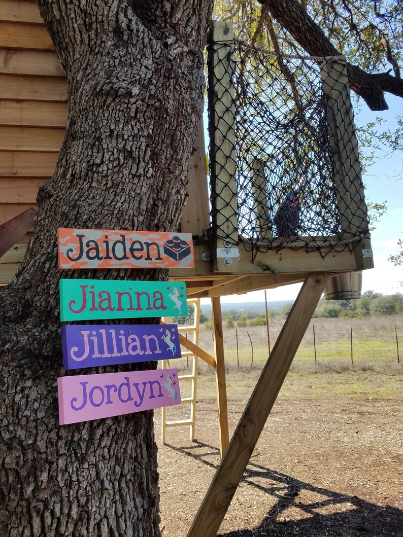 Kids Fort or Clubhouse Sign Custom Name and Art - Etsy