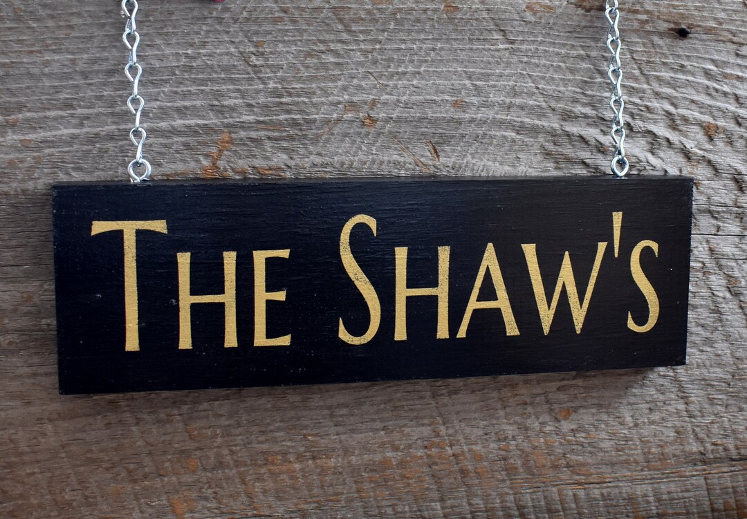 Custom Family Name Sign | Reclaimed Wood Address Plaque - Etsy
