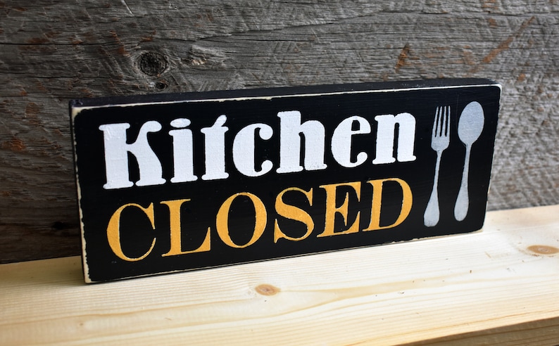Kitchen Open or Closed Sign | Funny Rustic Decor - Etsy