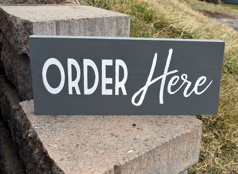 Order Here Sign Restaurant Cafe Coffee Shop Signs Overhead - Etsy Australia