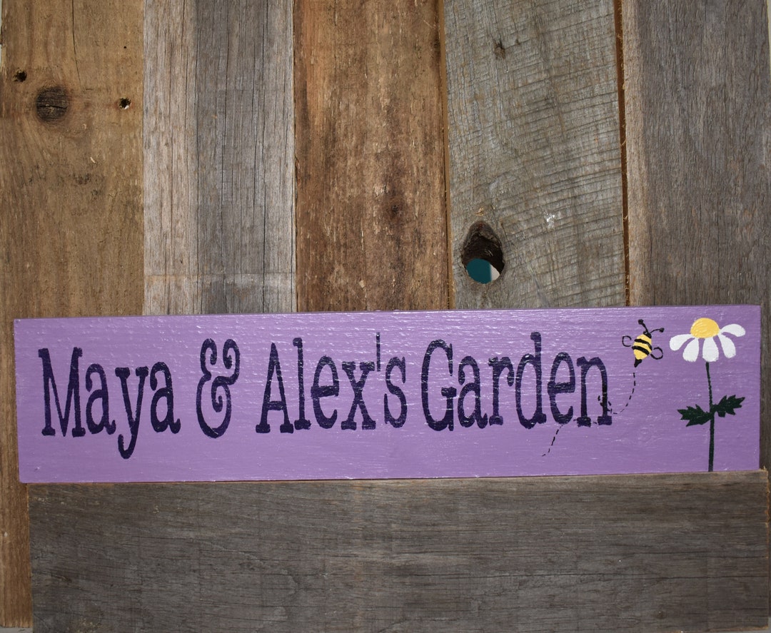 Personalize a Garden Sign for Kids | Custom Colors and Design - Etsy