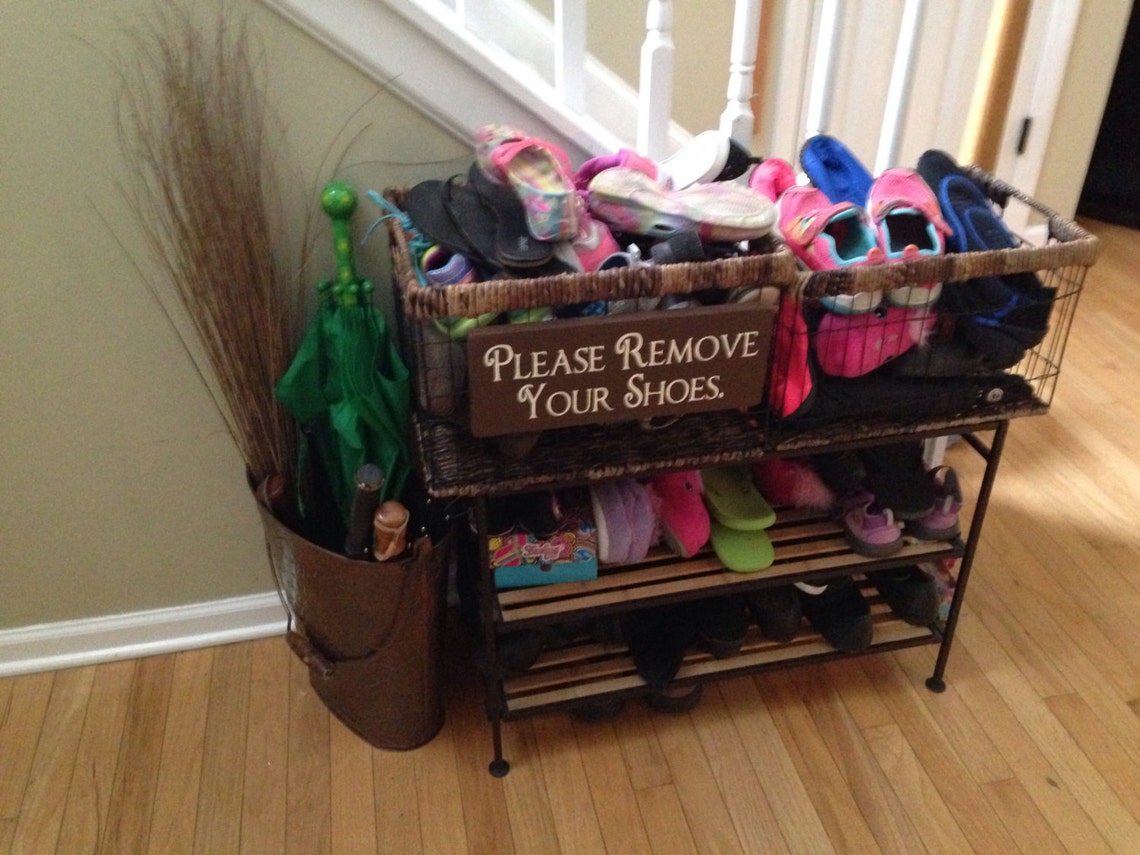 Please Remove Your Shoes Wooden Sign Keep Your Floors Clean | Etsy