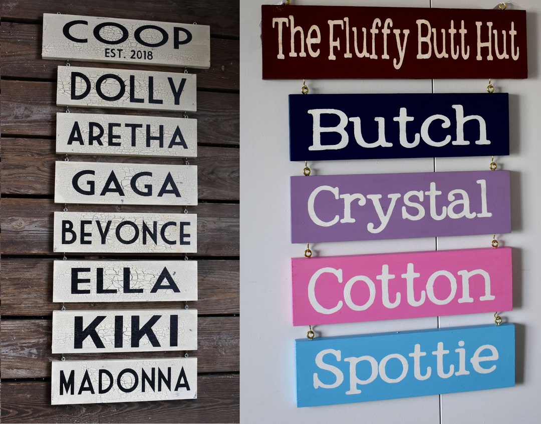 Flock Name Signs | Personalized Chicken House Signs | Duck Coop Decor ...