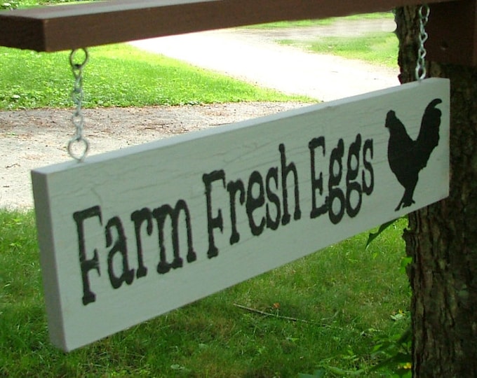 Fresh Eggs Sign With Bracket Farm Fresh Eggs Sign Hang From Tree or ...