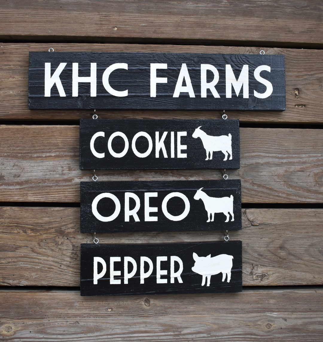 Goat Name Signs | Custom Livestock Animal Names | Personalized Coop and ...