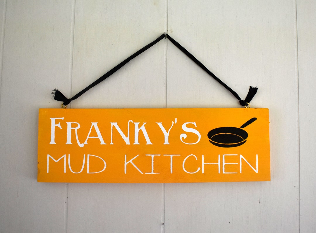 Mud Kitchen Sign Personalize for You | Choose Your Colors | Gift for ...