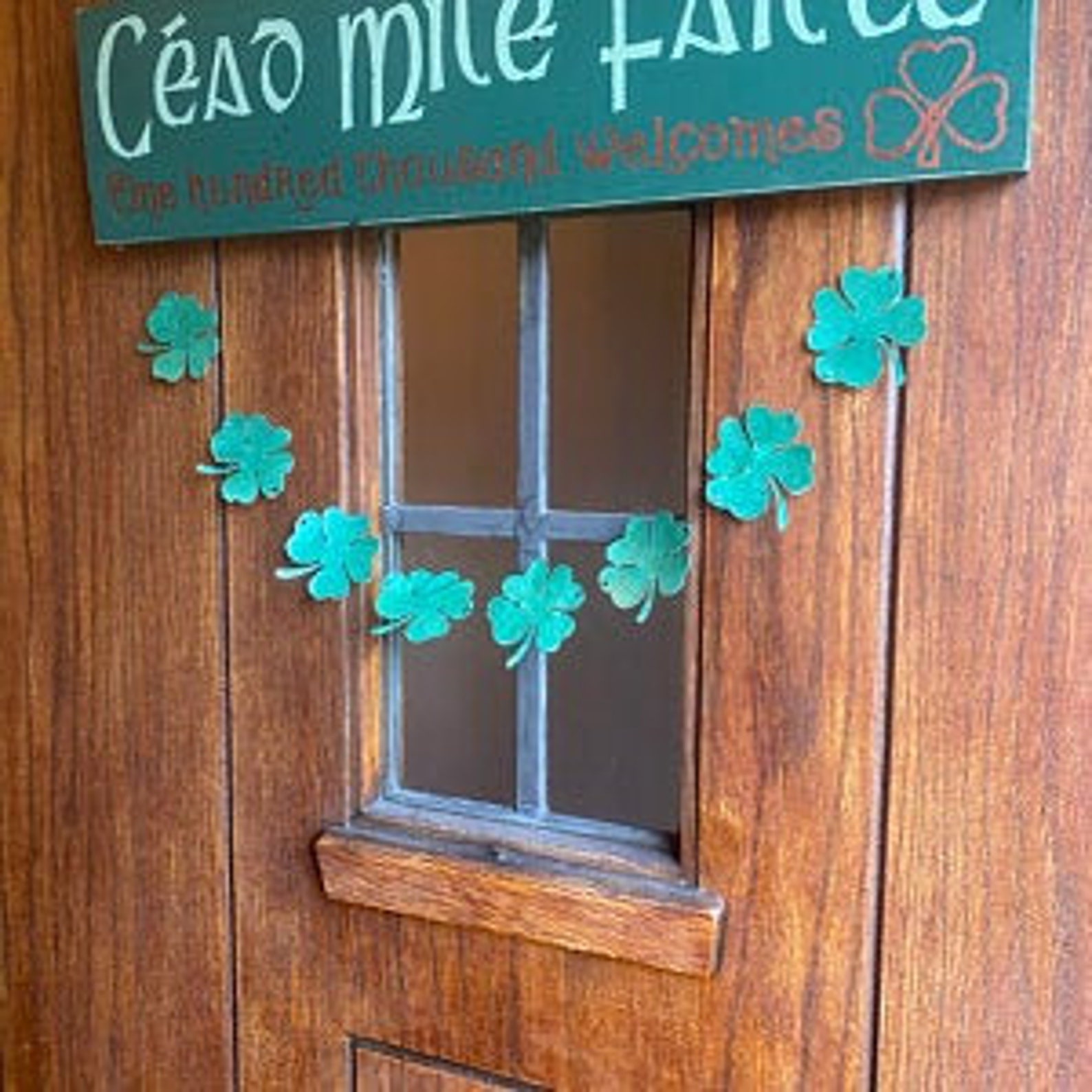 Irish Welcome Sign Céad Míle Fáilte One Hundred Thousand - Etsy