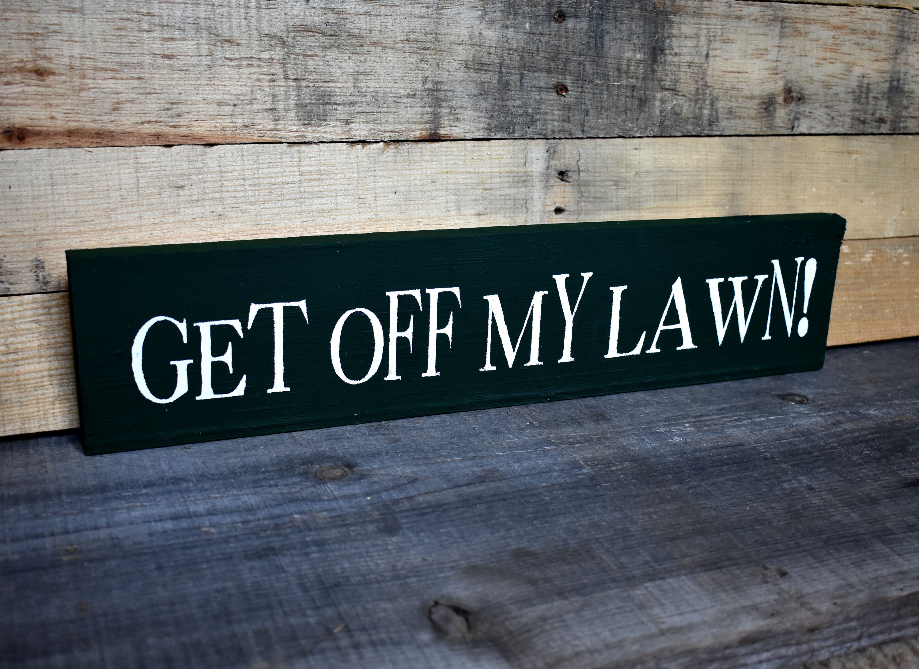 Retirement Gift | Get off My Lawn Sign | Funny Wooden Grumpy Old Man ...