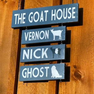 Goat Name Signs | Custom Livestock Animal Names | Personalized Coop and ...