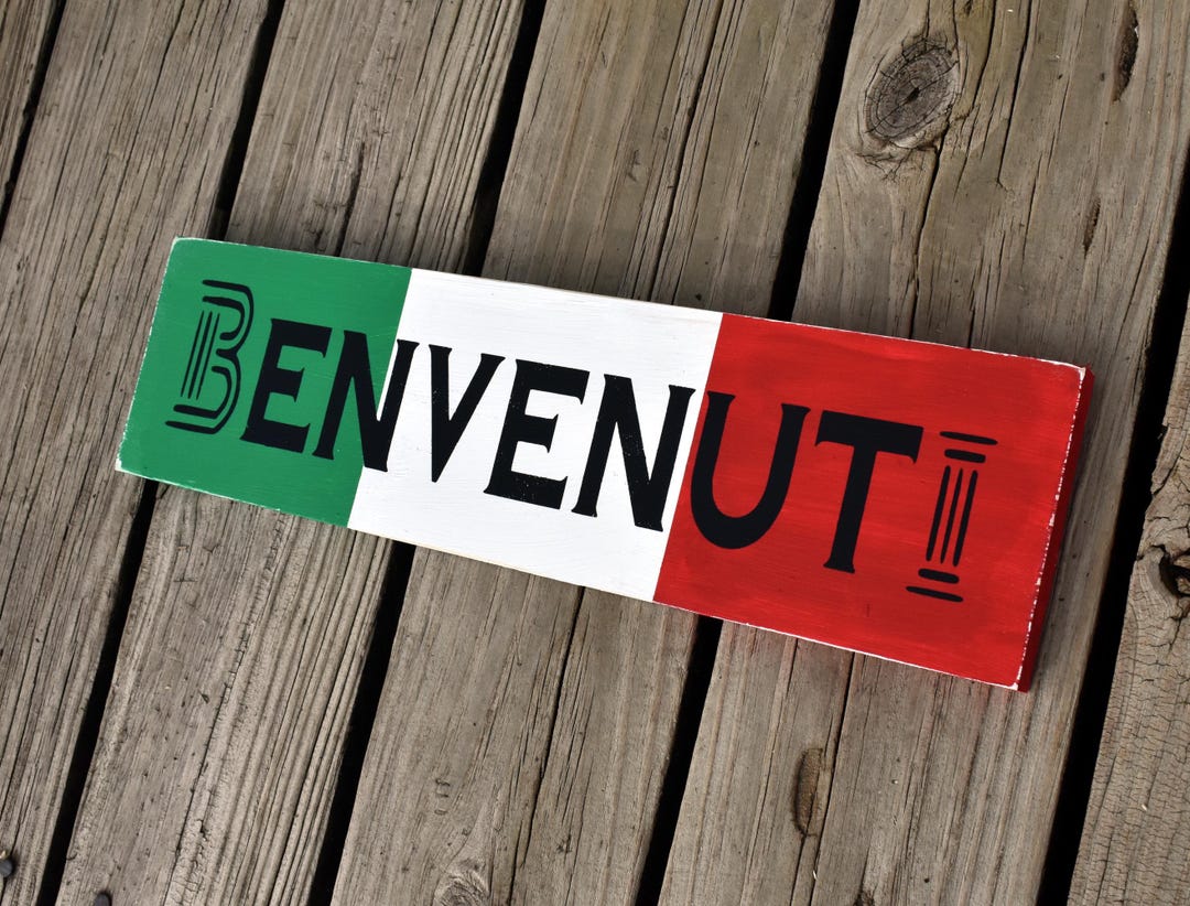 Italian Welcome Sign | Benvenuti | Italian Hospitality - Etsy